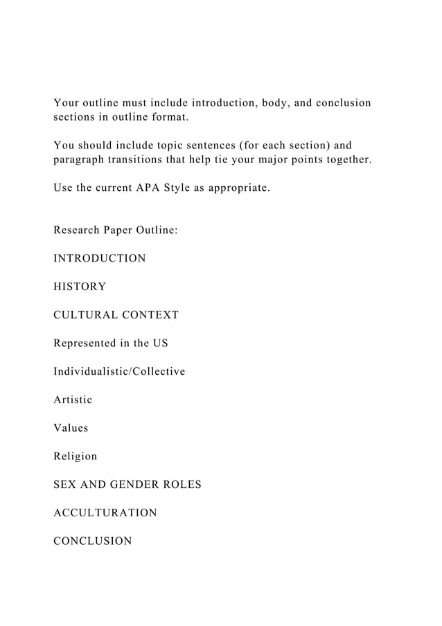 Your outline must include introduction, body, and conclusion sec.docx