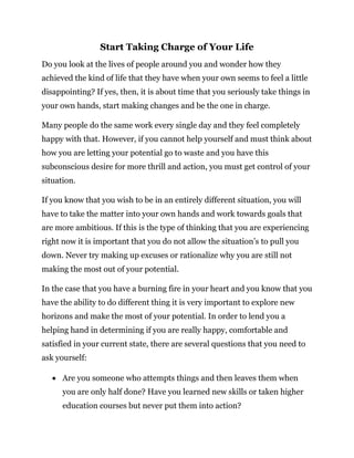 Your own destiny | PDF