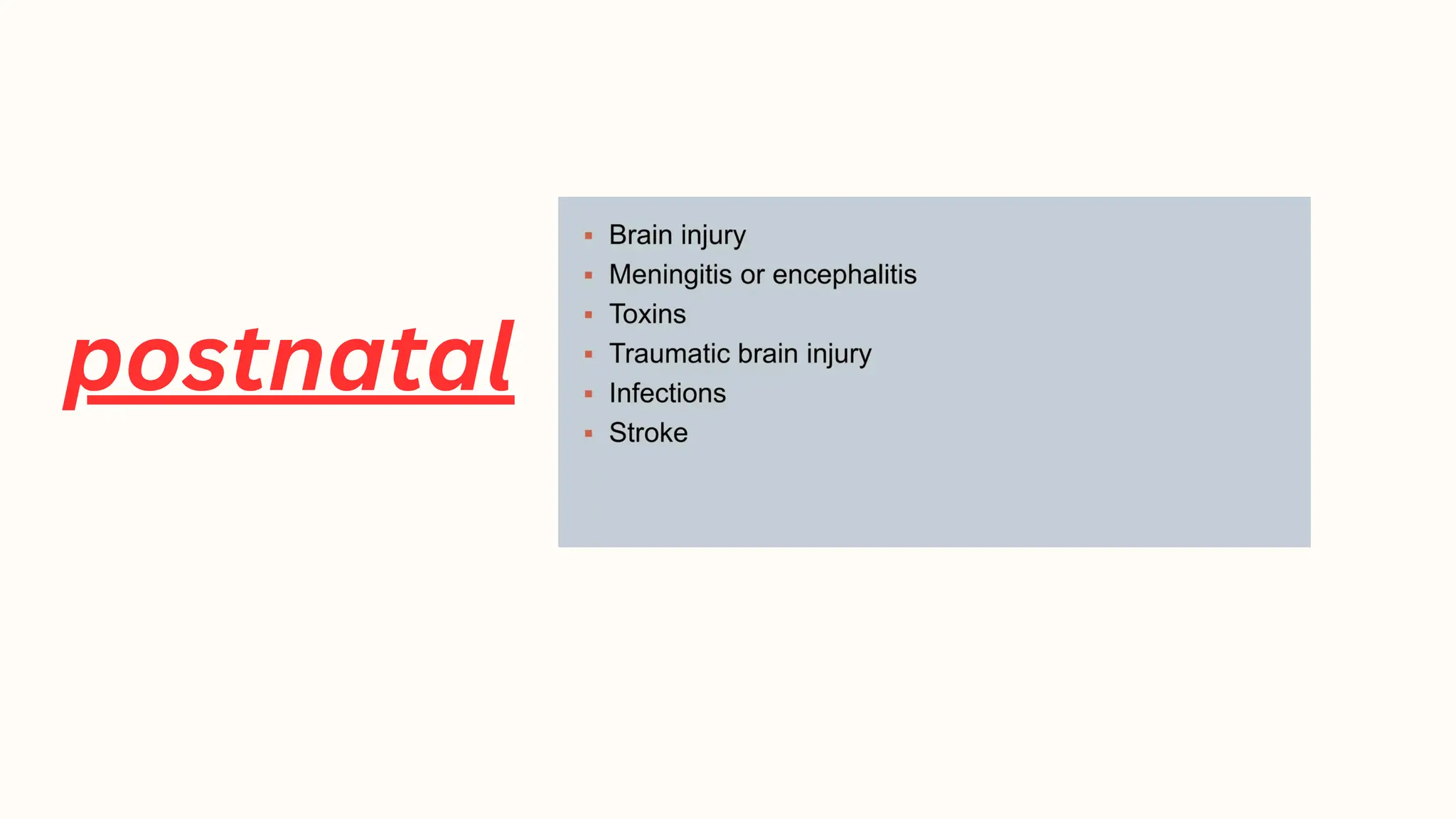Etiology of cerebral palsy Divided into natal perinatal and postnatal ...