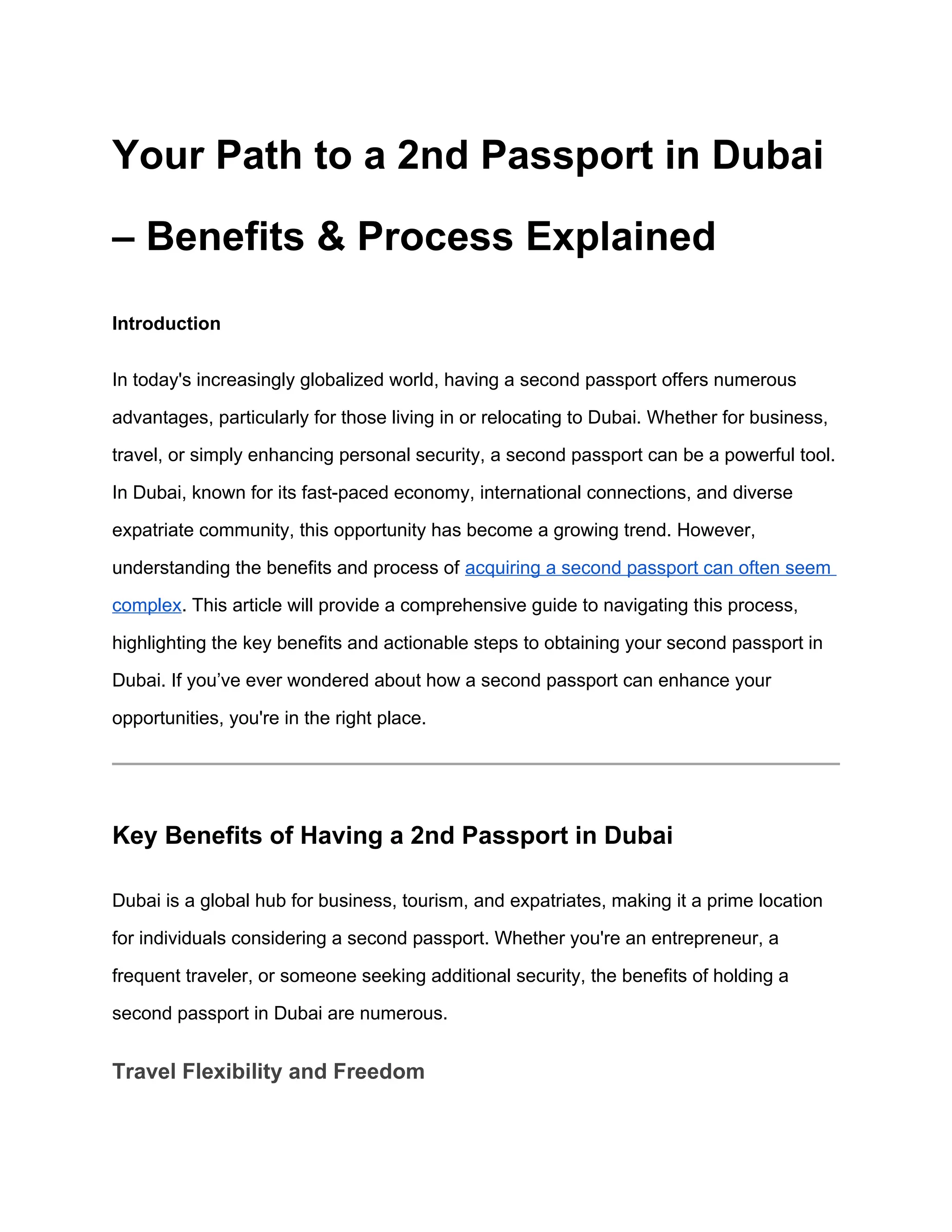 Your Path to a 2nd Passport in Dubai – Benefits & Process Explained.docx