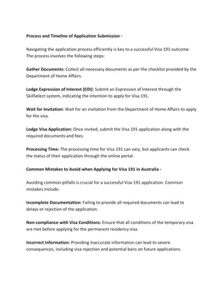 Your Path to Permanent Residency: A Guide to Visa 191 in Australia ...