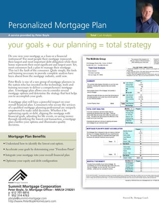 Personalized Mortgage Plan Benefits | PDF