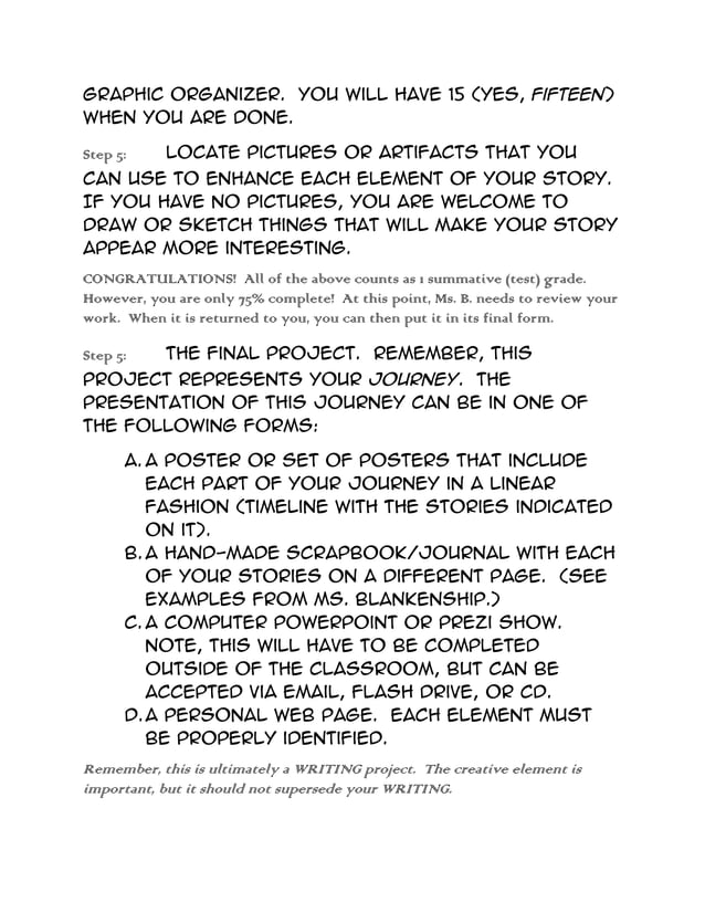 Your personal odyssey project | DOCX | Scrapbooking | Arts and Crafts