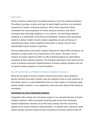 Your practical reference guide to build an stream analytics solution ...