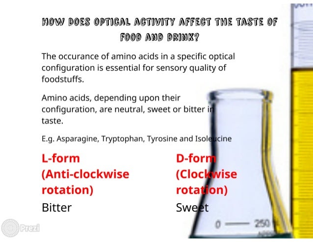 Optically active compounds and their effect on and importance in biol…