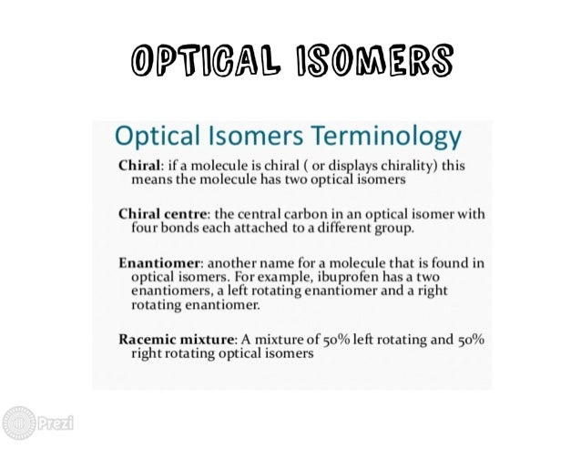 Optically active compounds and their effect on and importance in biol…