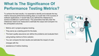 Your Quick Guide To Performance Testing Metrics | PPT