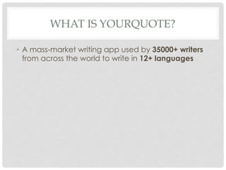 YourQuote Open Mic Brochure | PPT