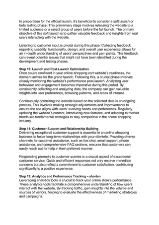 Your Roadmap to Successful E-commerce website launch.pdf | Web Development | Internet