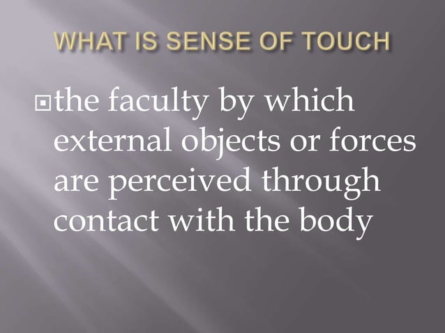 Your sense of touch | PPT