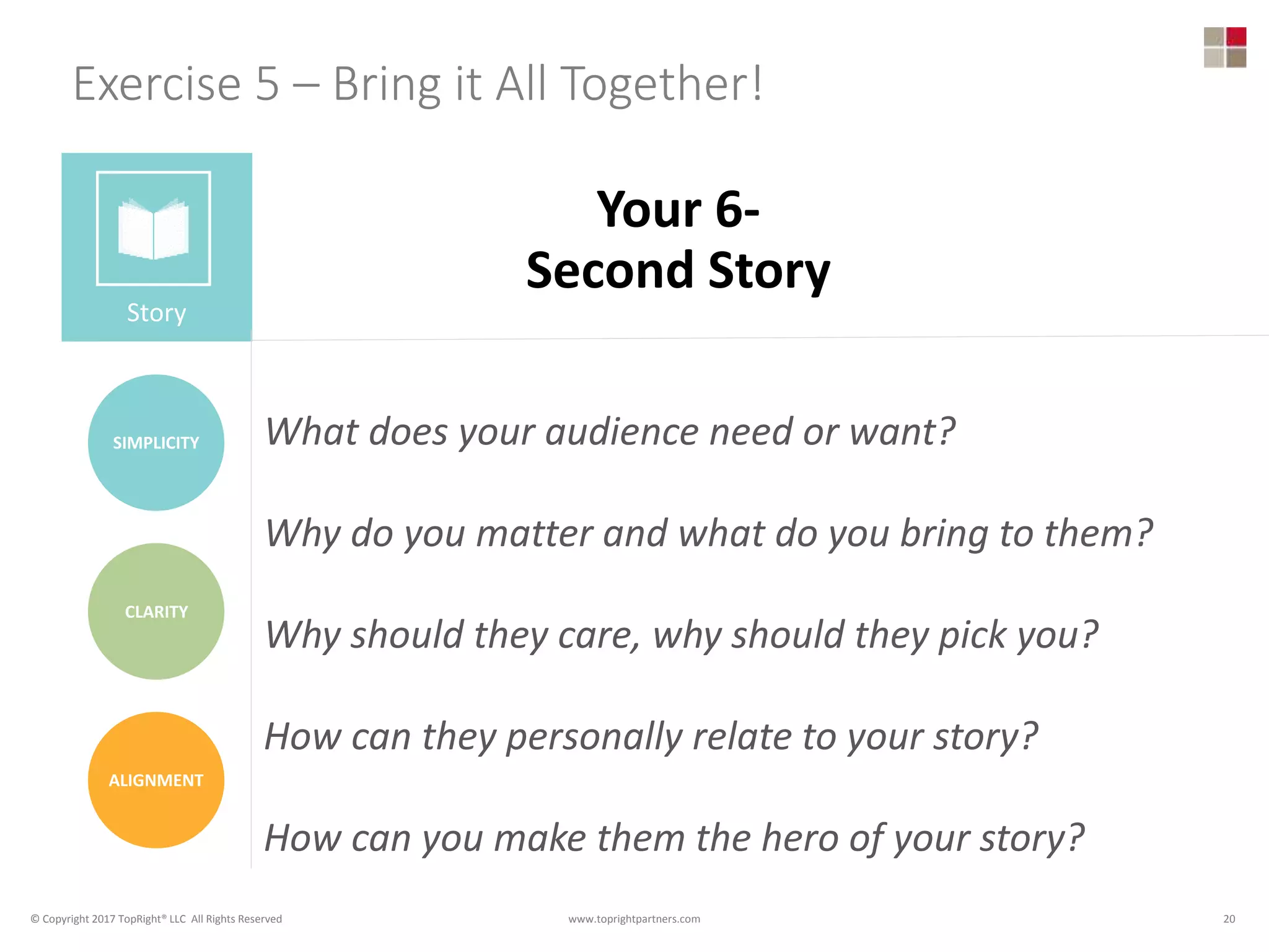 Your Six Second Personal Brand Story in 5 Exercises | PPTX