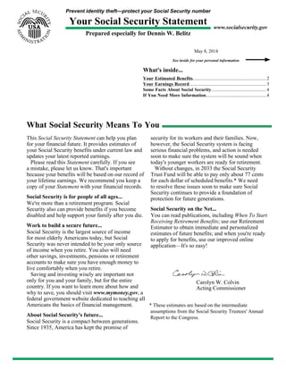 Your social security_statement | PDF