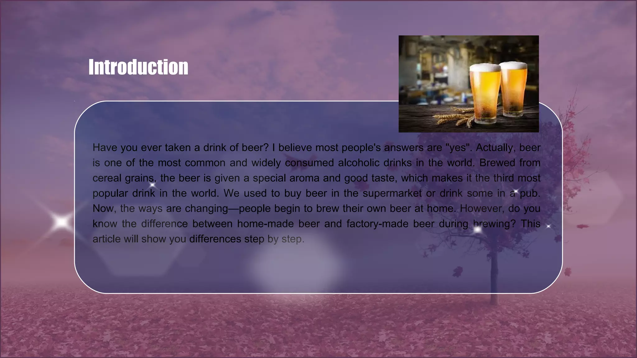 Your step by-step guide to learn the difference between home-made beer and factory-made beer-ppt ...