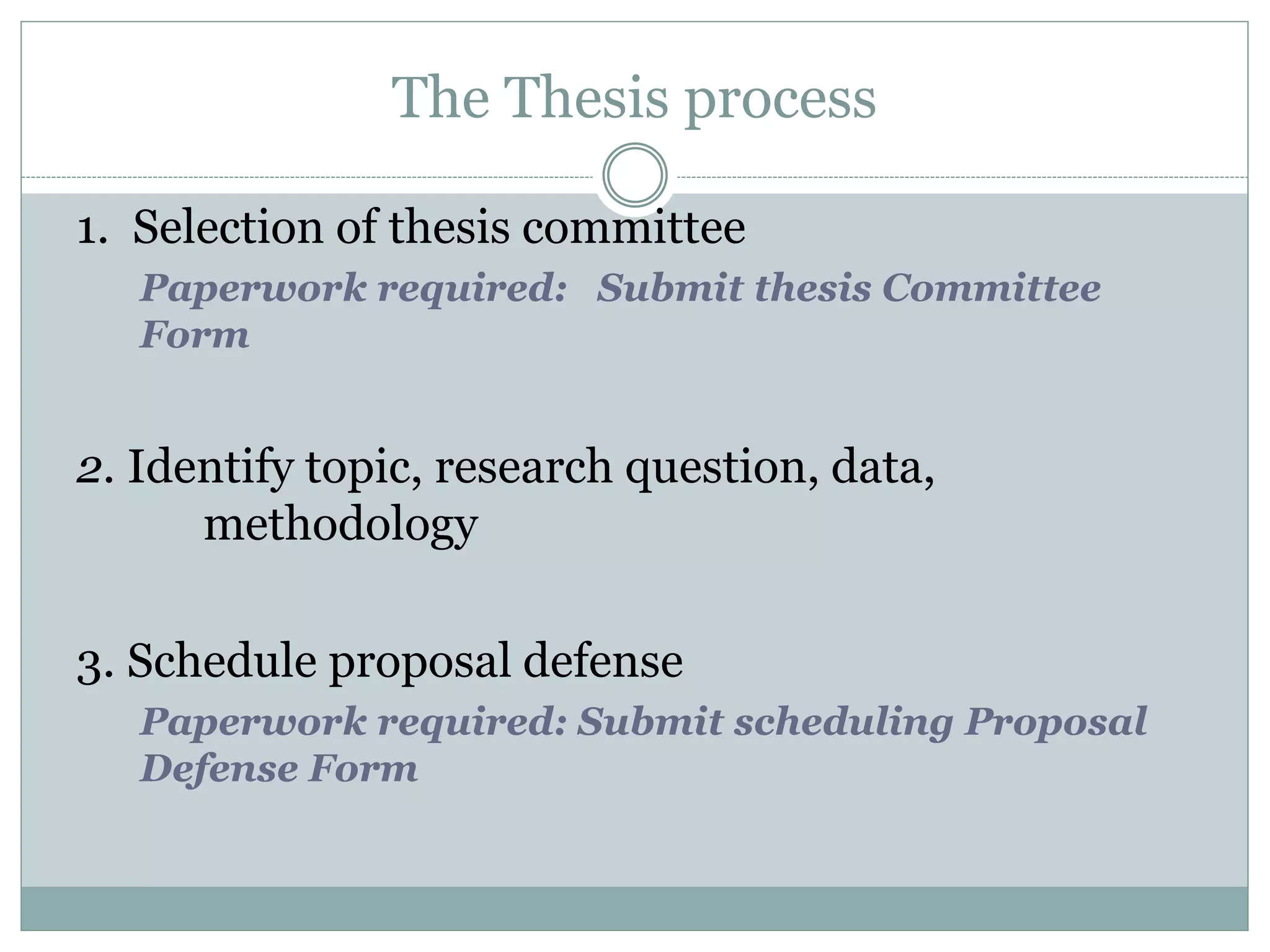 Your thesis committee | PPTX