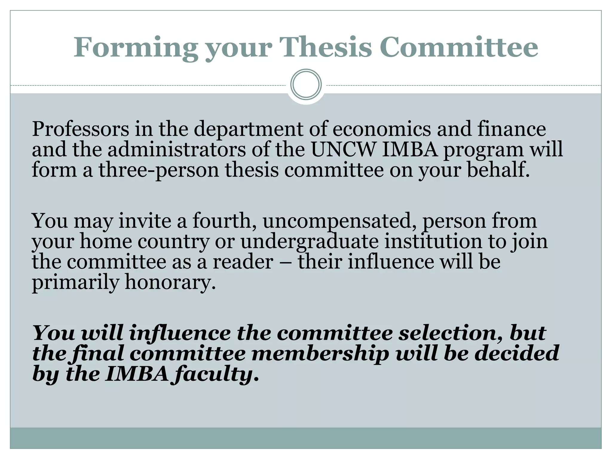 Your thesis committee | PPTX