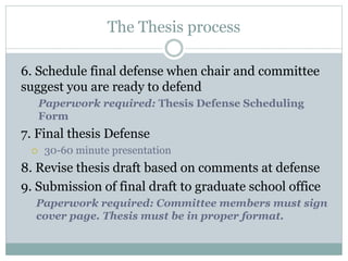 Your thesis committee | PPTX