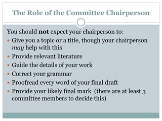 Your thesis committee | PPTX