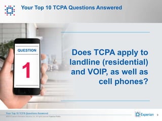 Your Top 10 TCPA Questions Answered | PPTX