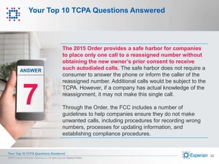 Your Top 10 TCPA Questions Answered | PPT