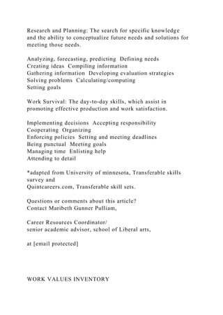 Your transferable skills are the general skills you have acqui.docx