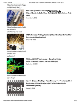 Your Ultimate Guide to Designing Analog Filters - Welcome to OXELTECH.pdf