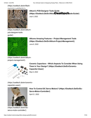 Your Ultimate Guide to Designing Analog Filters - Welcome to OXELTECH.pdf
