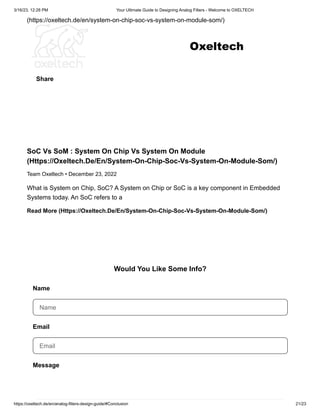 Your Ultimate Guide to Designing Analog Filters - Welcome to OXELTECH.pdf
