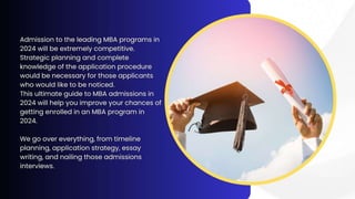 Your Ultimate Guide to MBA Admission 2024: Tips, Strategies, and ...