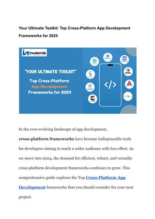 Your Ultimate Toolkit: Top Cross-Platform App Development Frameworks ...