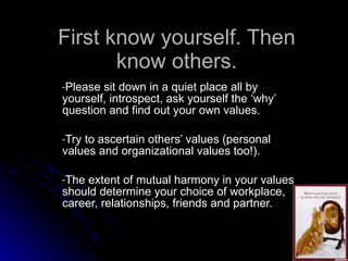 Your Values And Career | PPT