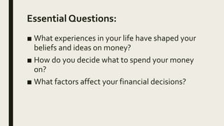 Your values & money | PPT