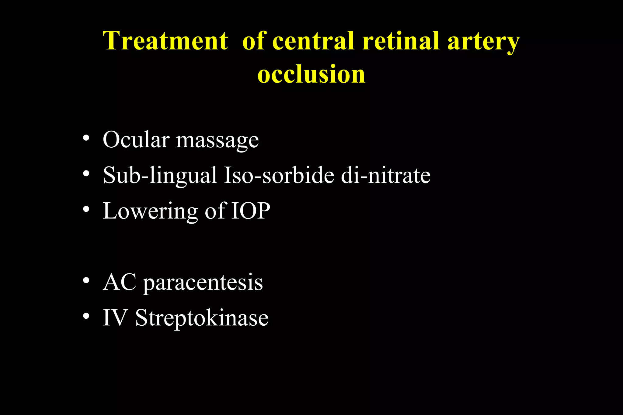 Retinal Vascular occlusion | PPT