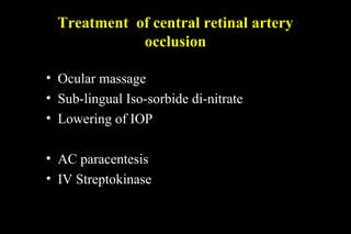 Retinal Vascular occlusion | PPT