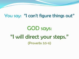 You say vs. God says | PPSX