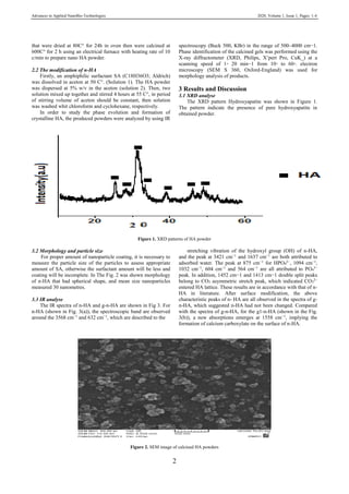 Surface Modification of Nano-Hydroxyapatite by Coating Stearic Acid | PDF