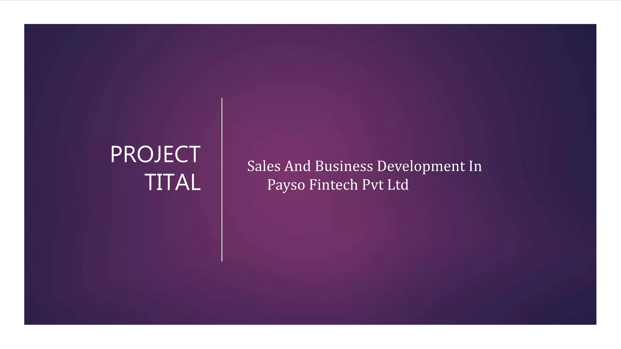 PPT ON PAYSO FINTECH | PPT