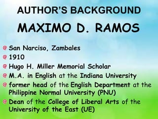 Youth by Maximo D.Ramos | PPTX