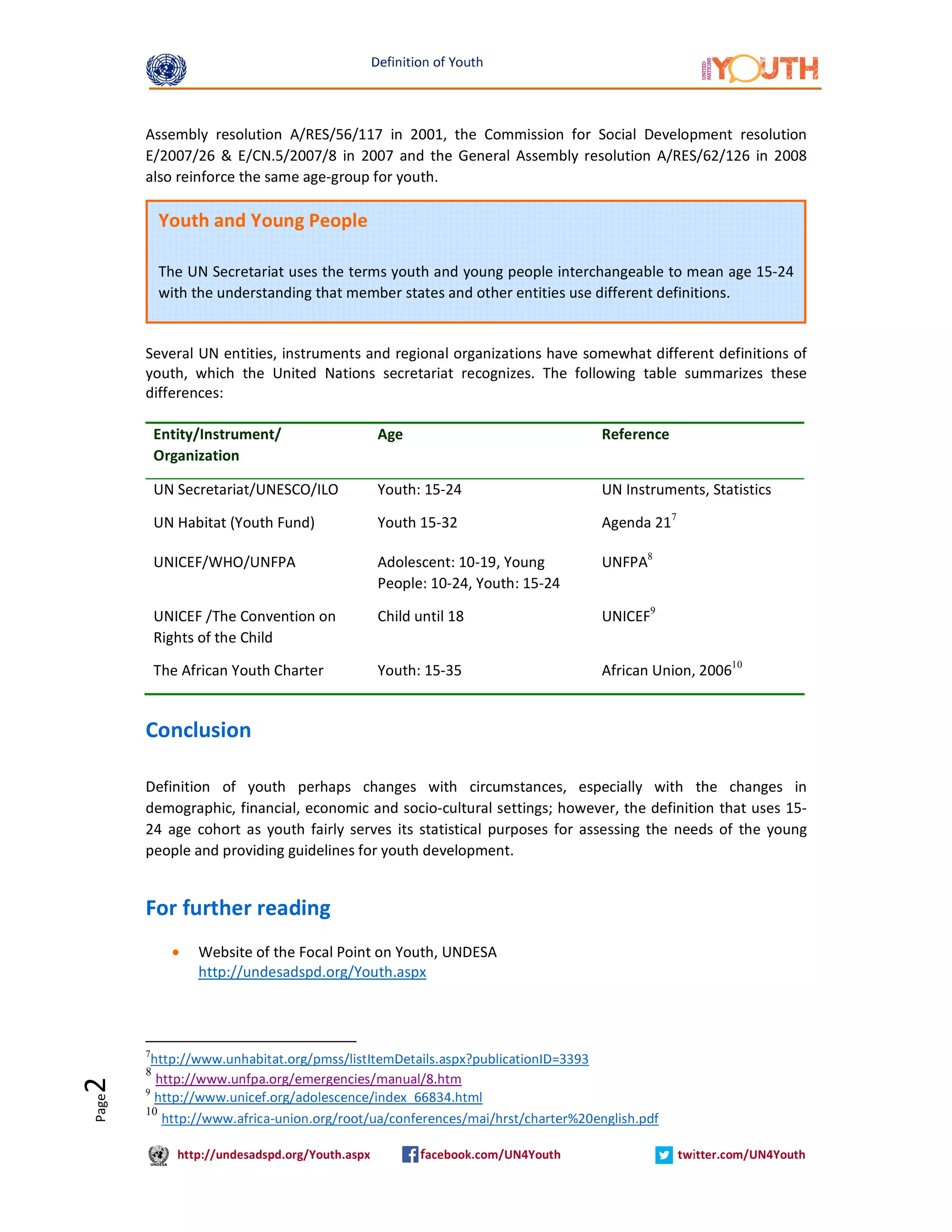 Youth definition | PDF