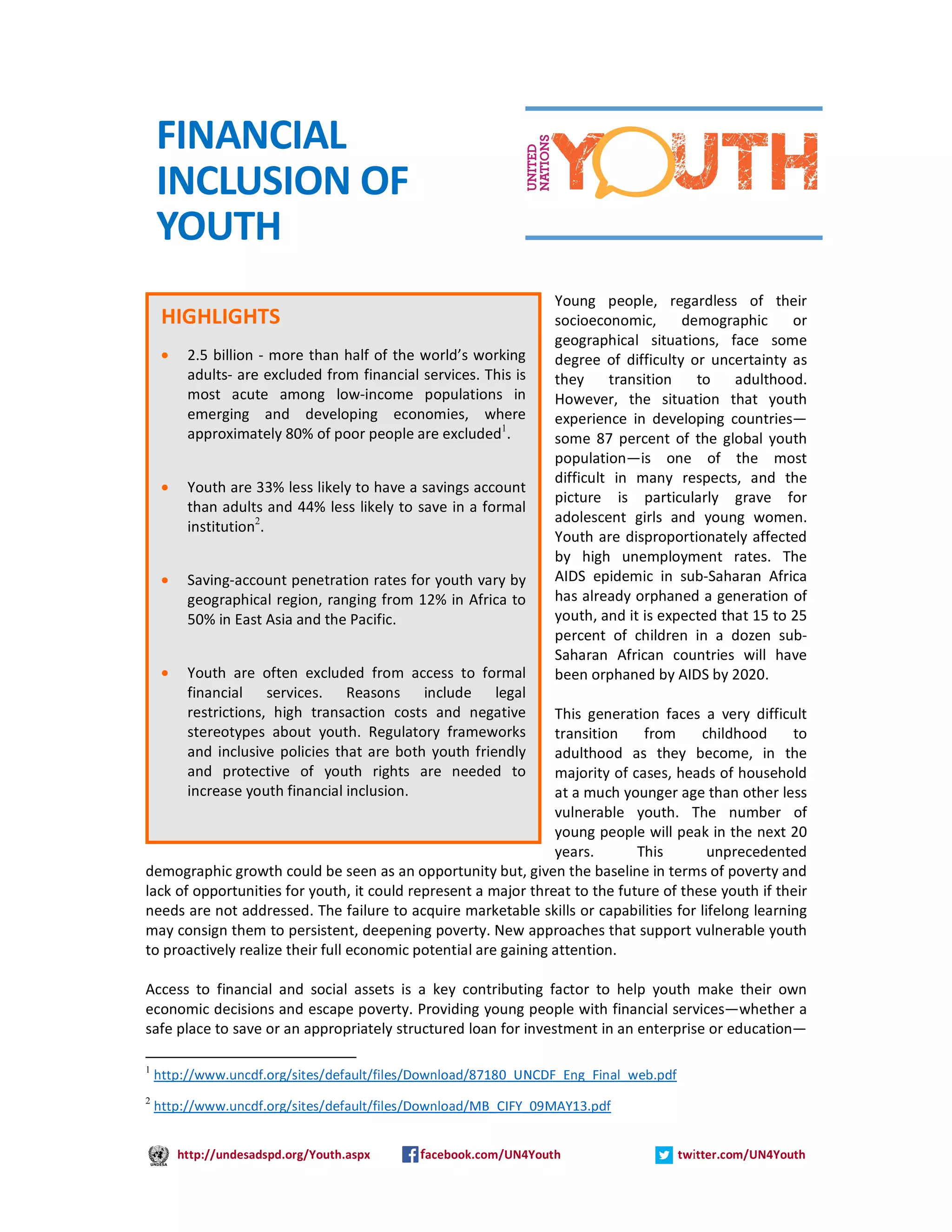 Youth Financial Inclusion | PDF