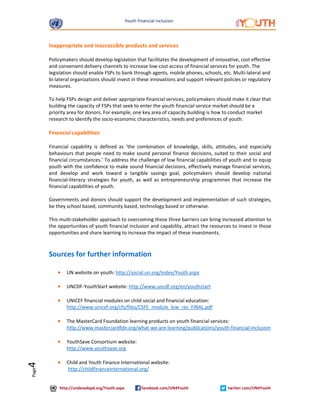 Youth Financial Inclusion | PDF