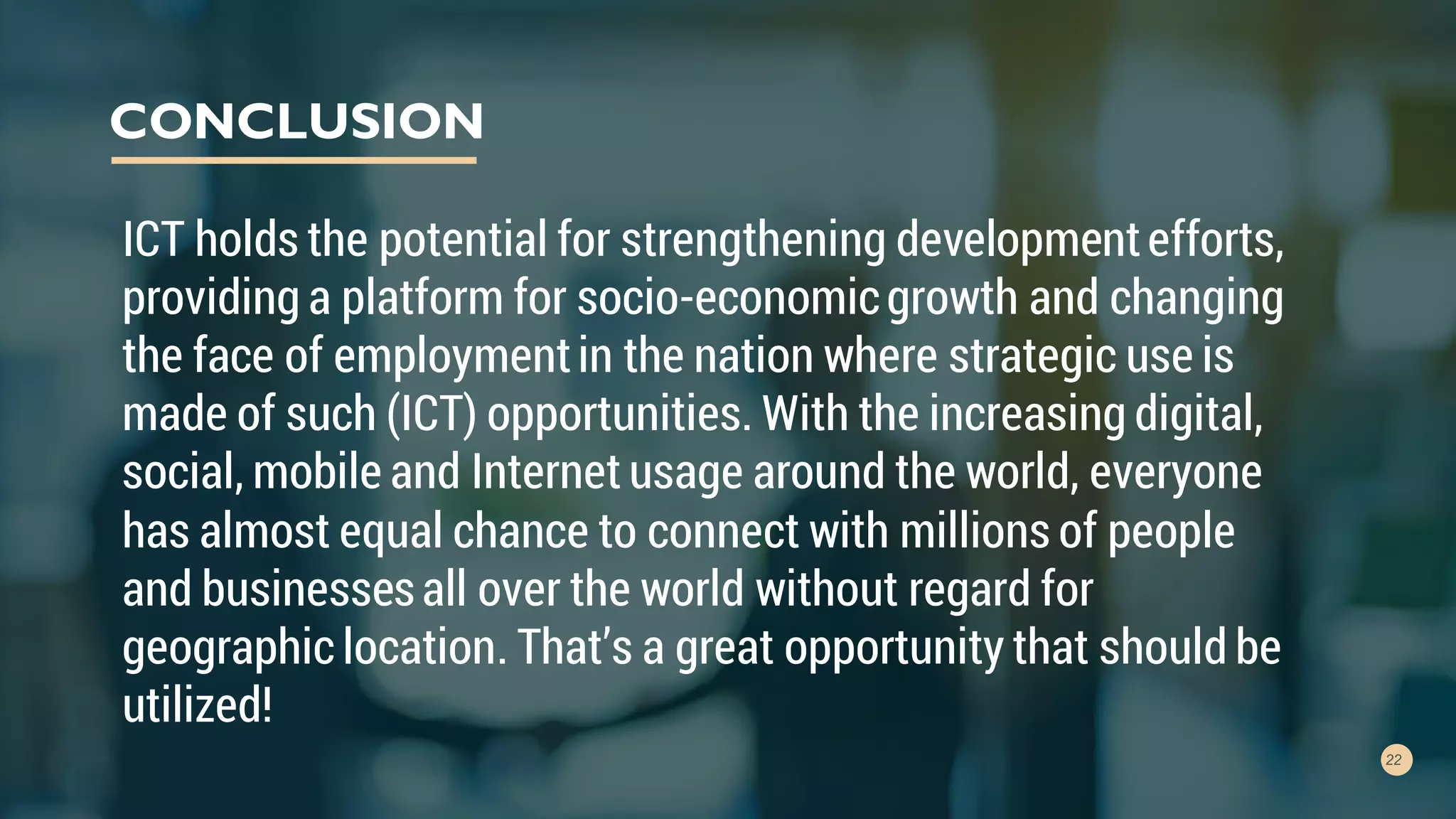 Youth, ICT and Enterprise Development | PPT