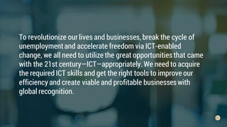 Youth, ICT and Enterprise Development | PPT