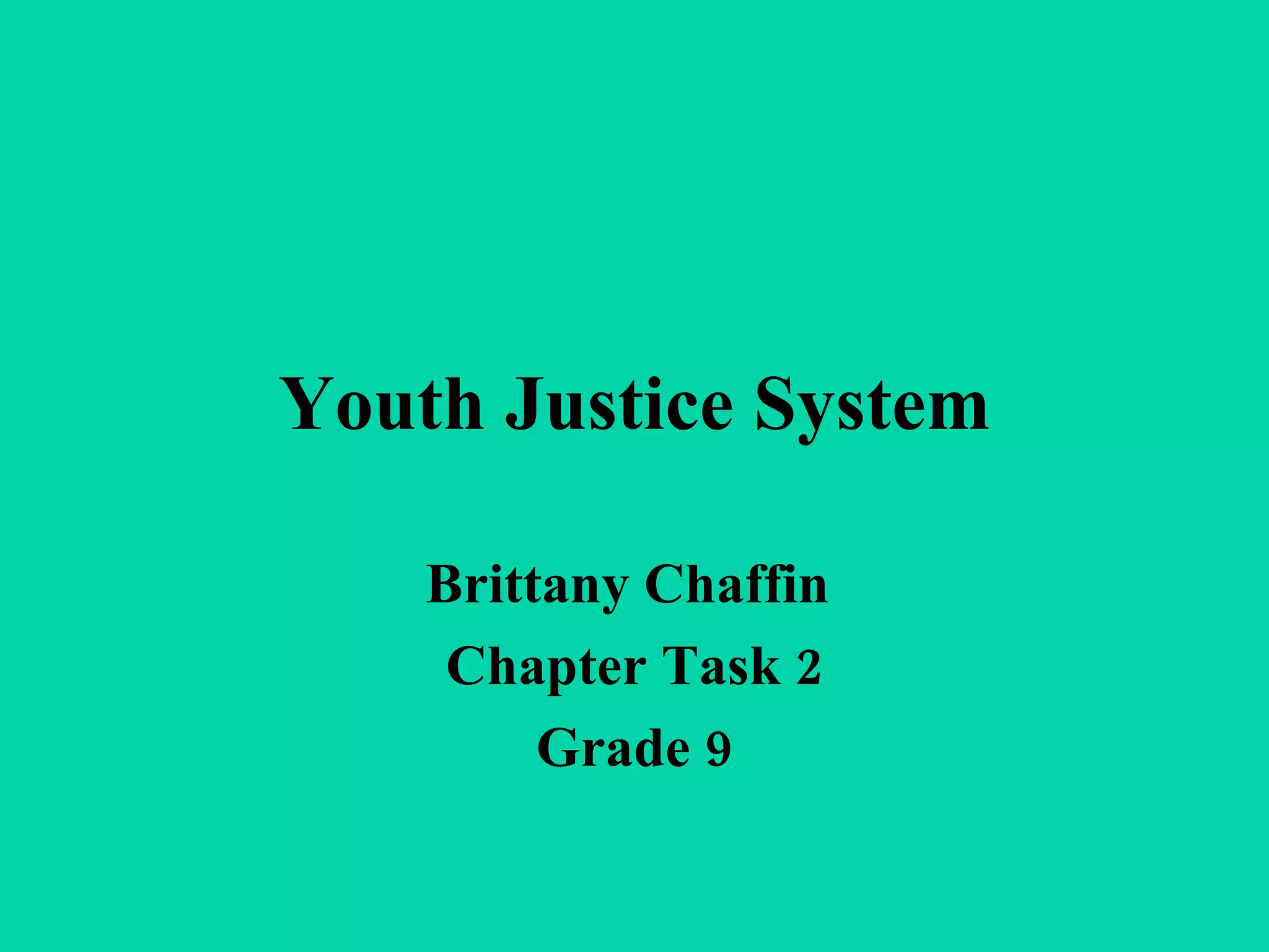 Youth Justice System 2 | PPT