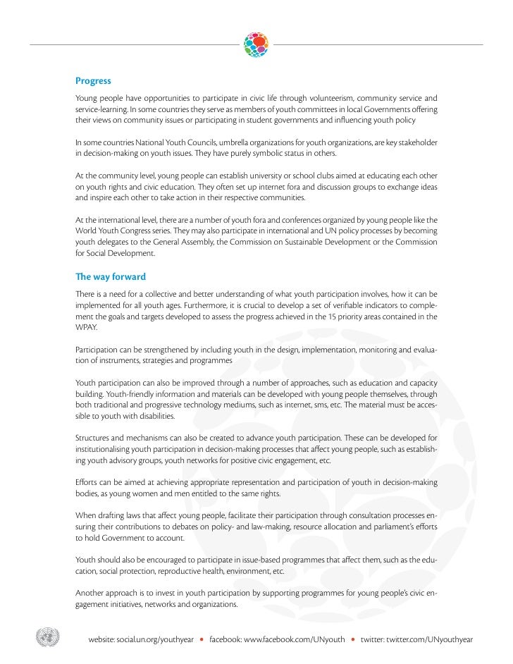 Fact Sheet: Youth Participation