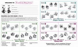 2011 Summer Reading Program - Log for Kids | PPT