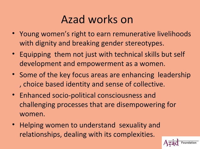 Youth and inclusive citizen workshop, Azad Foundation | PPT | Debated ...