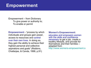 Youth and Women's Empowerment | PPT