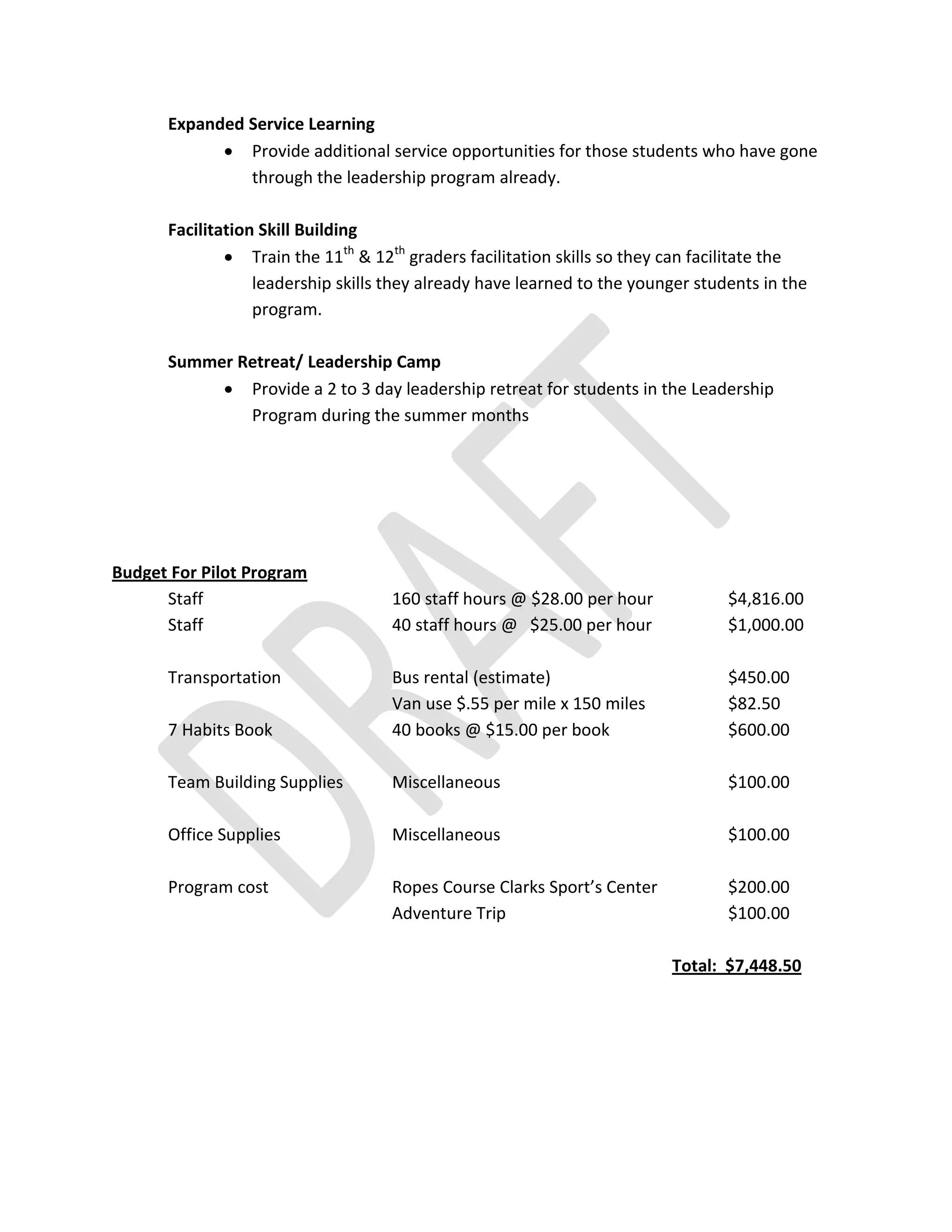 Youth as leaders proposal 21st century grant | PDF | Education