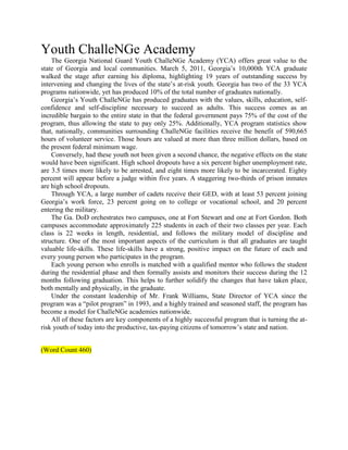 Youth challe n ge academy | DOCX