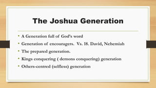 RAISING THE JOSHUA GENERATION | PDF | Christianity | Religion ...